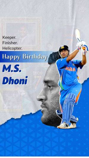Happy Birthday MS Dhoni Banner For Threads