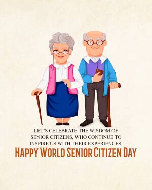 Happy World Senior Citizen Day Advertisement For Instagram