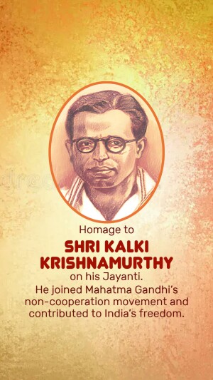 Remembering Ramaswamy Krishnamurthy 'Kalki' Image For Twitter