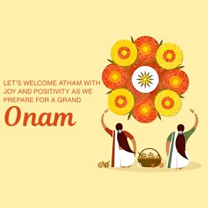 Beautiful Atham Pookkalam Poster For Threads