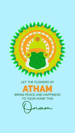 Beautiful Atham Pookkalam Poster For Threads