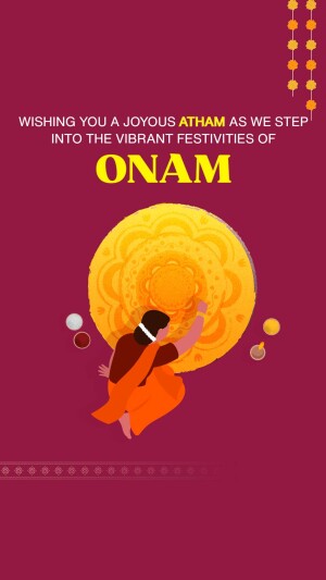 Beautiful Atham Pookkalam Poster For Threads