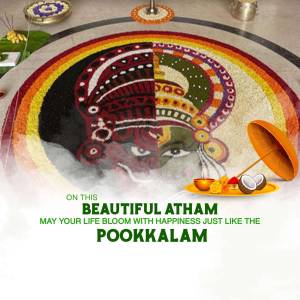 Beautiful Atham Pookkalam Poster For Threads