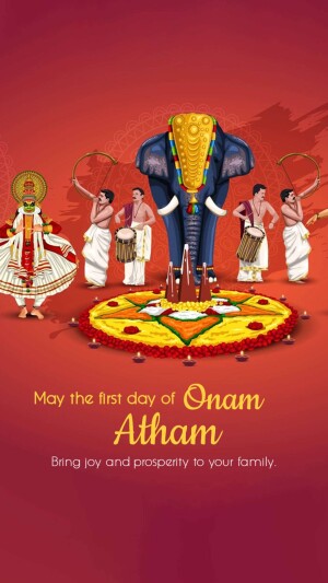 Beautiful Atham Pookkalam Poster For Threads