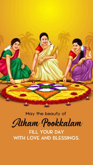 Beautiful Atham Pookkalam Poster For Threads