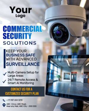 Commercial Security Solutions Flyer Poster For Instagram