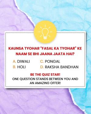 Diwali Quiz Question Artwork For Snapchat