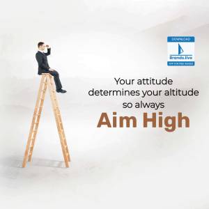 Aim High - Motivational Image Poster For Pinterest