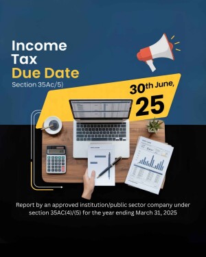 Income Tax Due Date Reminder - June 30th, 2025 Template For Facebook